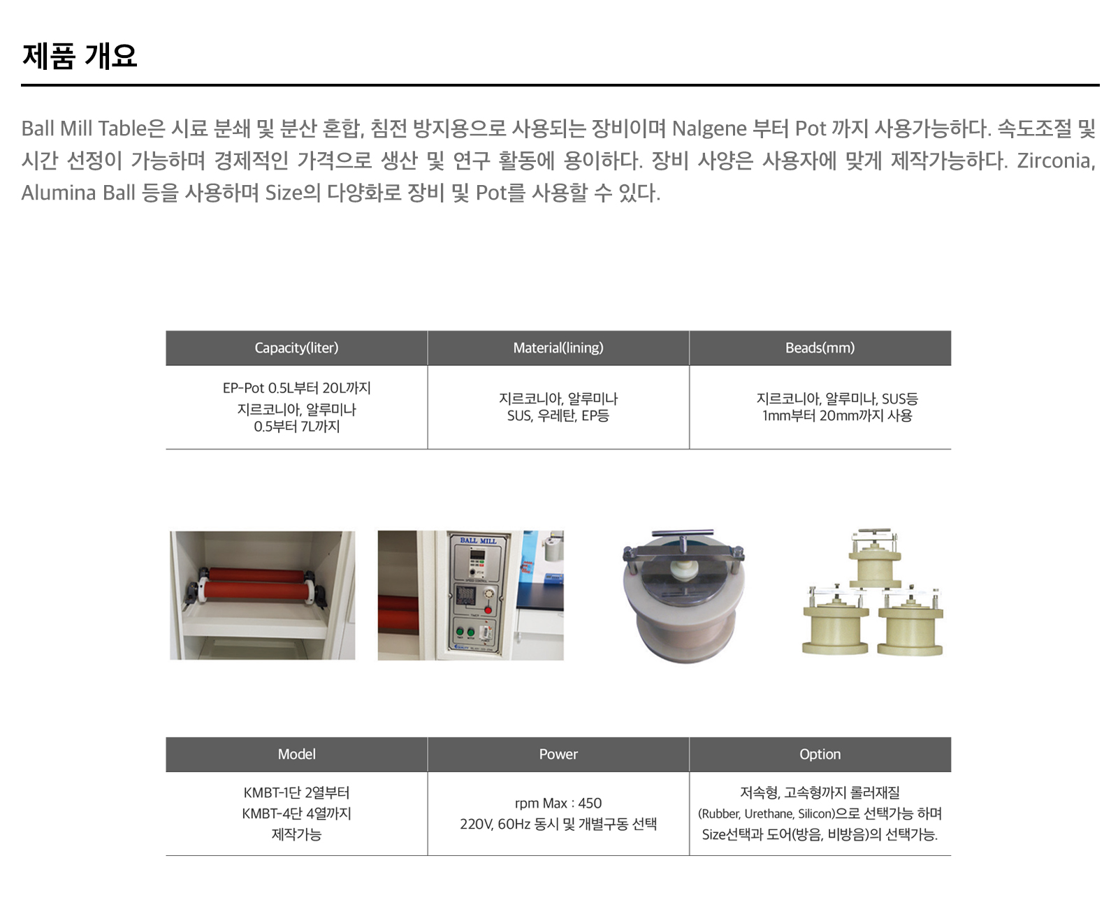 Ball Mill Table > Laboratory Equipment | 케이엠텍